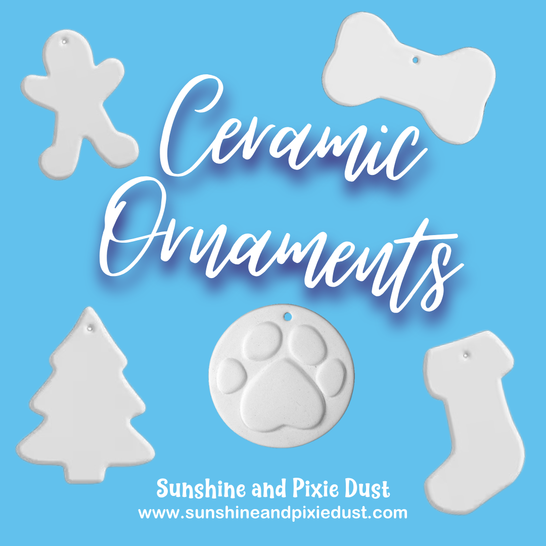 Ceramic Ornaments – Sunshine and Pixie Dust