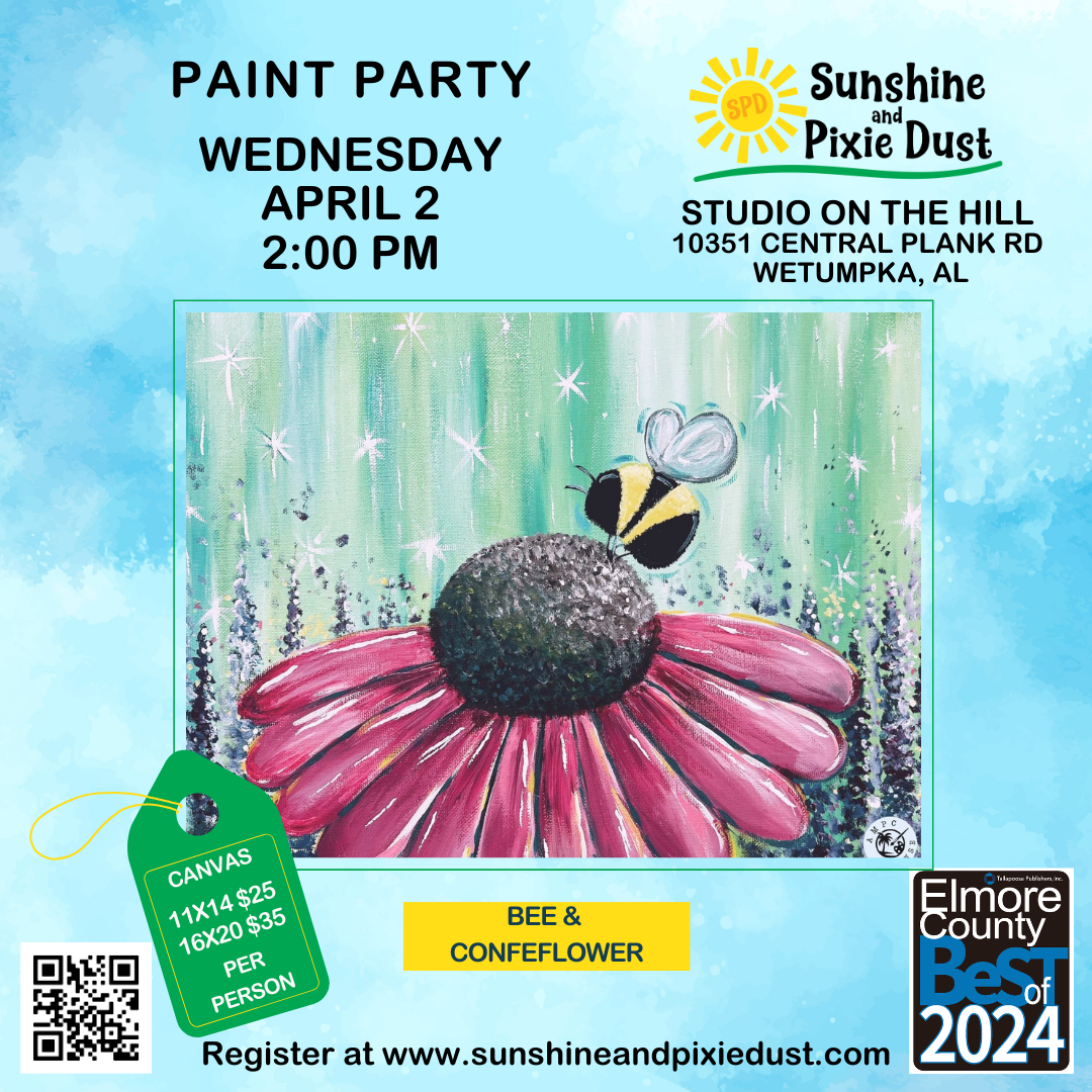 04/02/2025 PM 02:00 Paint Party (SPD Studio) – Sunshine and Pixie Dust